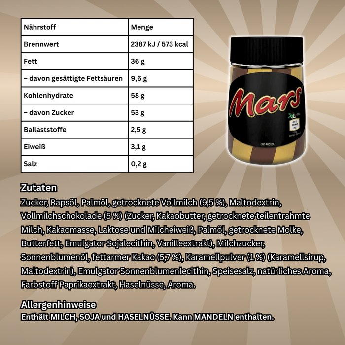 Mars Spread Schokoladencreme – Cremiger Brotaufstrich mit original Mar ...